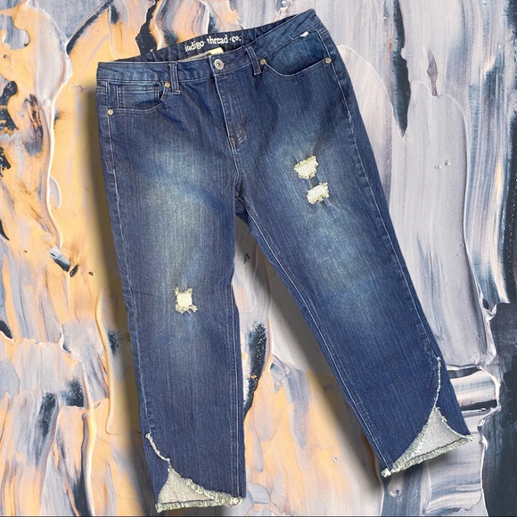 Indigo Thread Co | Jeans | Indigo Thread For Anthropologie Size 2 Crop ...
